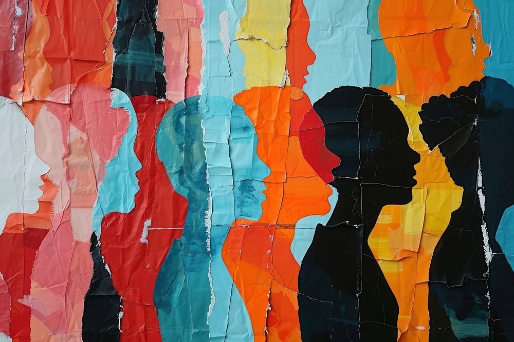 People party abstract painting collage. | Free Photo Illustration ...