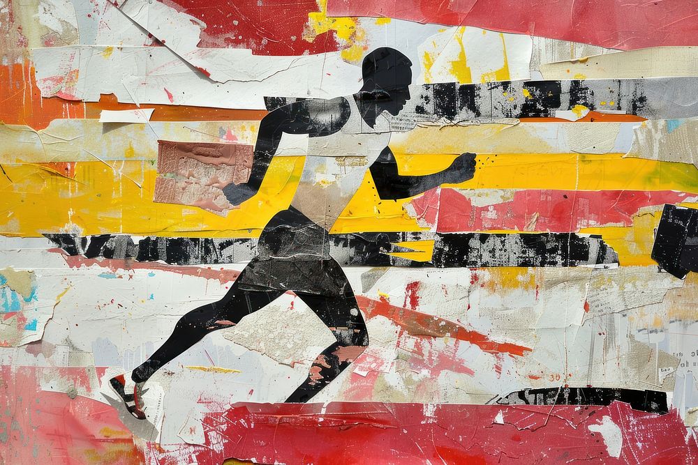 Running competition art abstract painting. | Free Photo Illustration ...