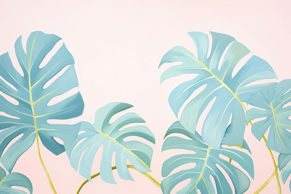 Monstera border backgrounds plant leaf | Free Photo Illustration - rawpixel