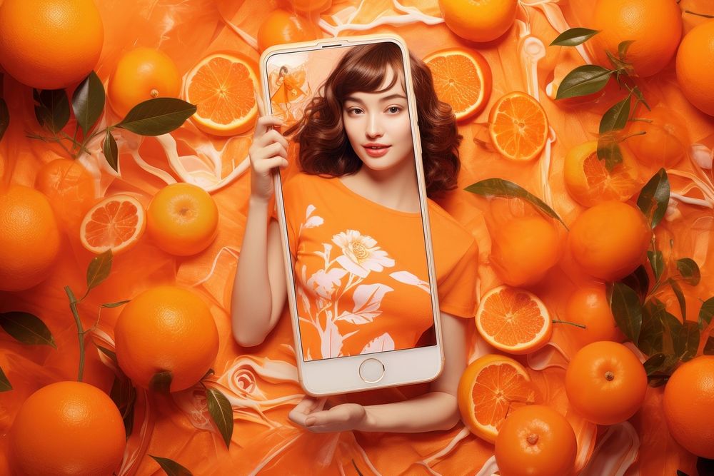 Girl photography grapefruit portrait. | Free Photo - rawpixel