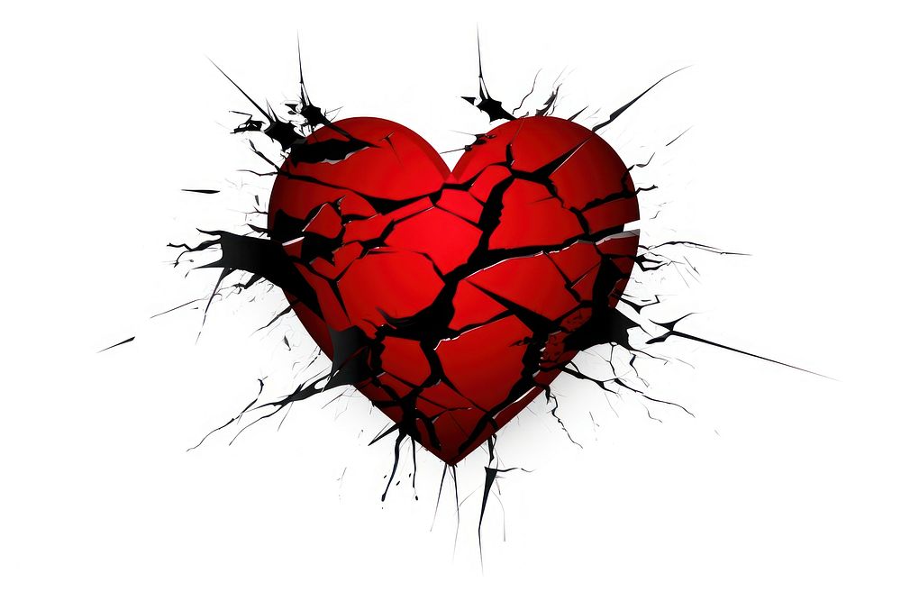 Broken heart white background destruction | Free Photo Illustration ...