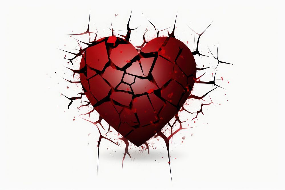 Broken heart destruction misfortune fracture. | Premium Photo ...