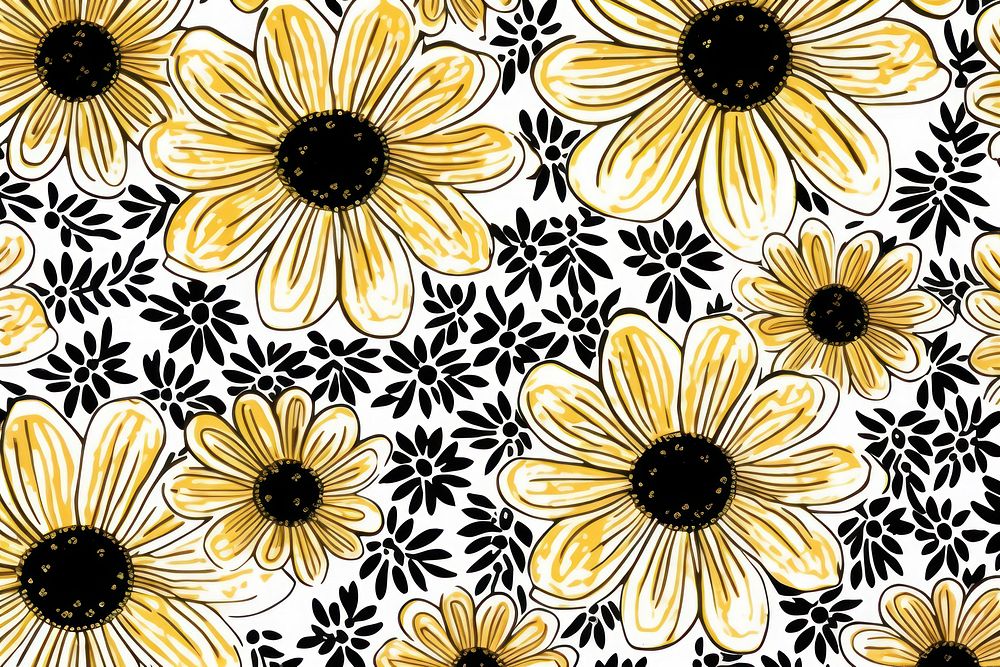 Flower pattern backgrounds plant daisy. | Free Photo Illustration ...