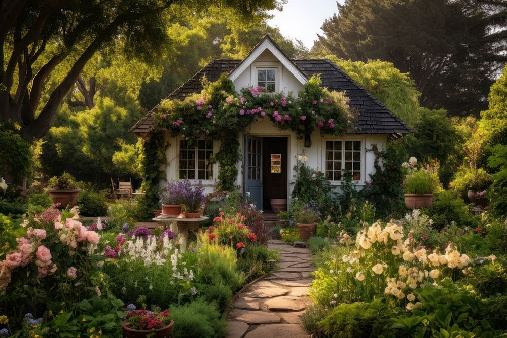 Home backyard cottage garden. | Premium Photo - rawpixel