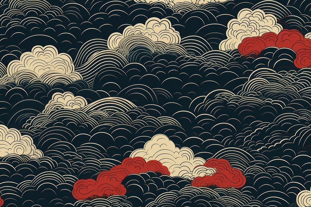 Japanese cloud pattern backgrounds tranquility | Premium Photo Illustration - rawpixel