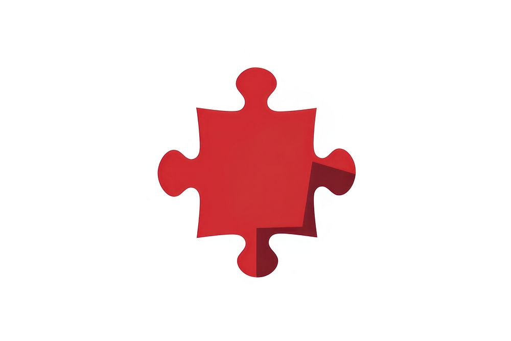 Jigsaw red piece symbol white | Premium Photo Illustration - rawpixel