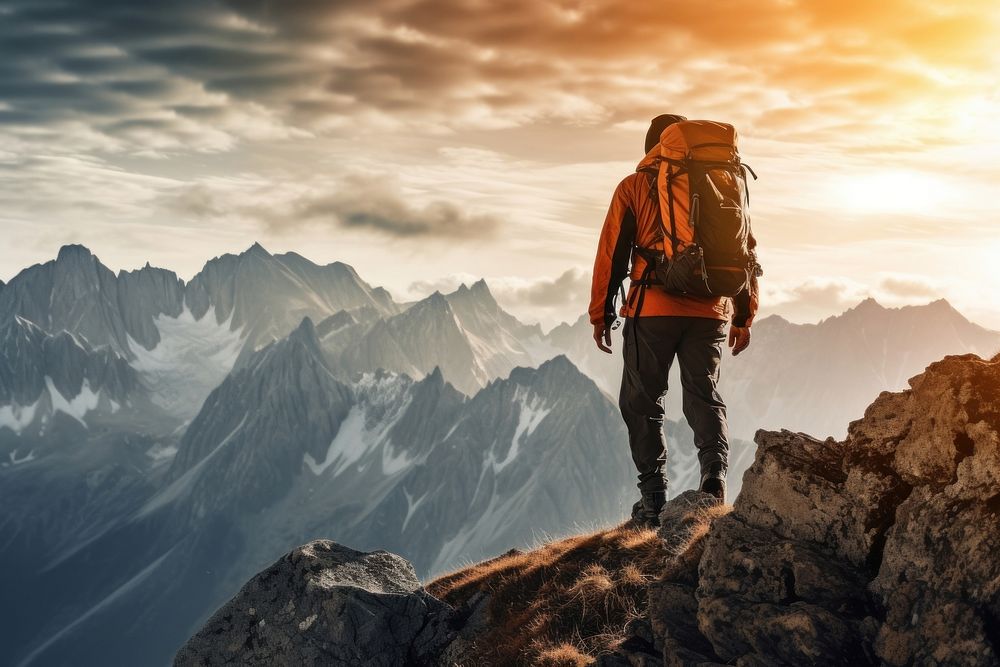 Backpacking recreation landscape adventure | Free Photo - rawpixel