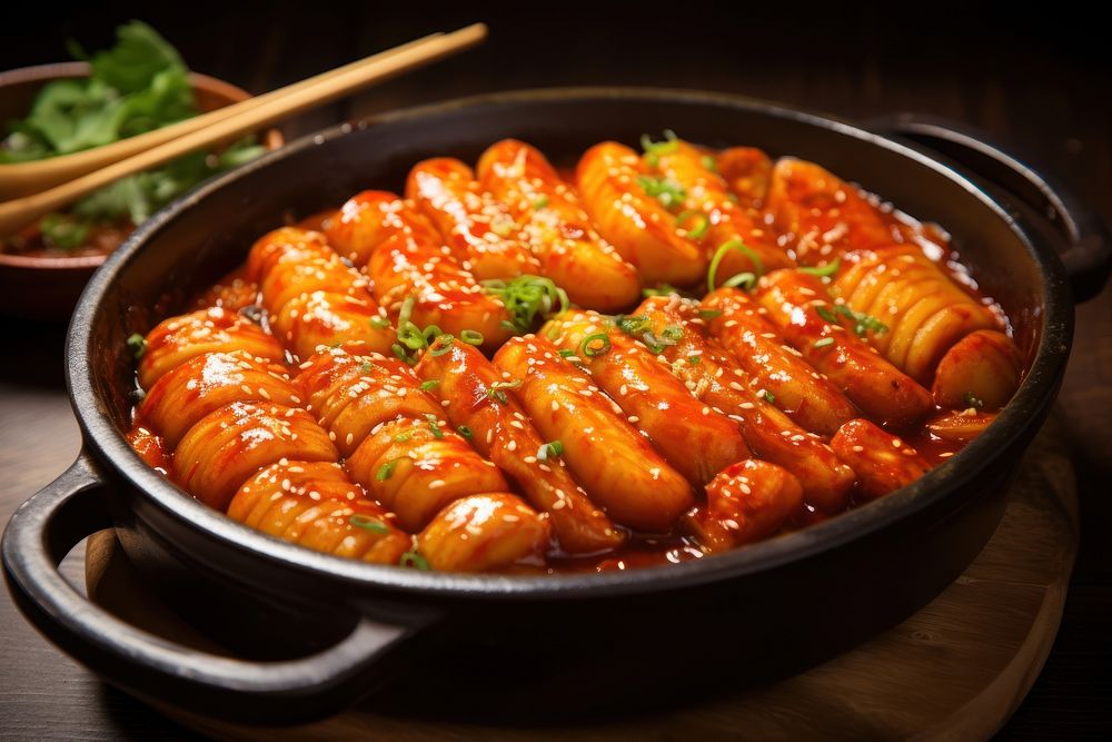 Tteokbokki table food vegetable | Free Photo - rawpixel