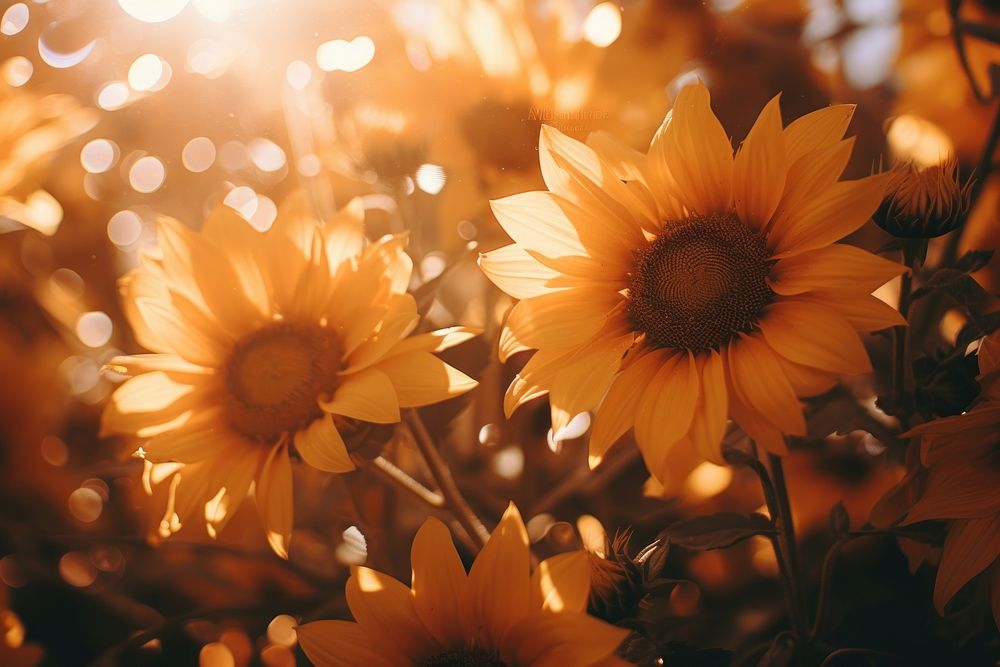 Sunflower light leaks backgrounds sunlight | Premium Photo - rawpixel