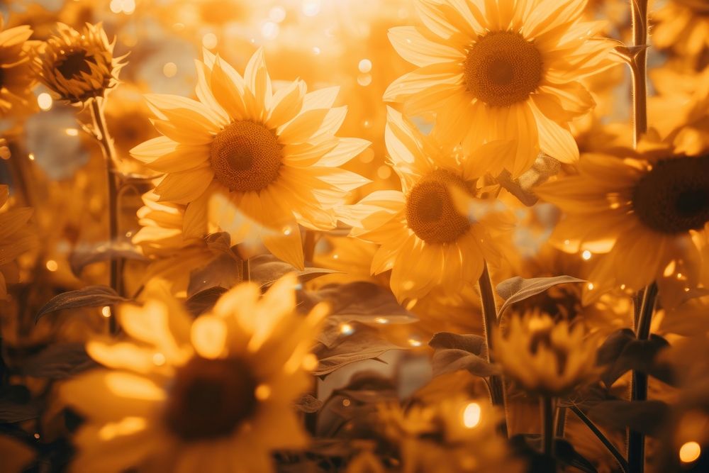 Sunflower light leaks backgrounds sunlight | Premium Photo - rawpixel