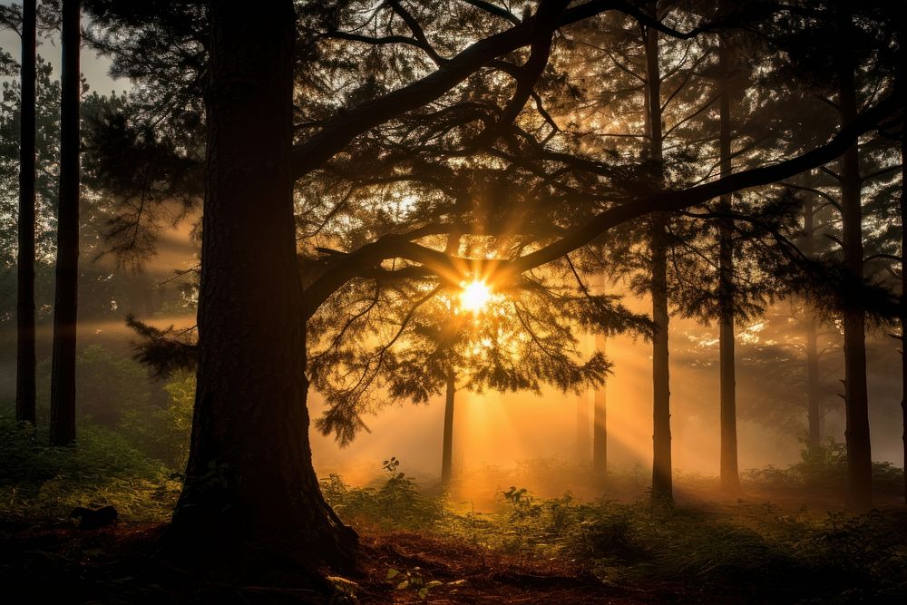 Forest tree landscape sunlight. | Free Photo - rawpixel