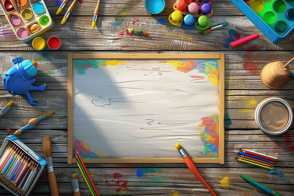 Kids drawing painting art backgrounds. | Free Photo Illustration - rawpixel