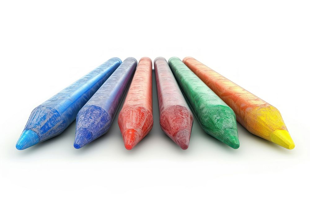 Crayon crayon white background creativity. | Premium Photo Illustration ...