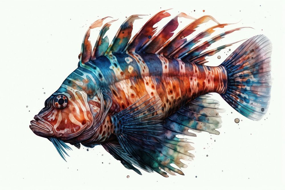Marine life animal fish scorpionfish | Free Photo Illustration - rawpixel