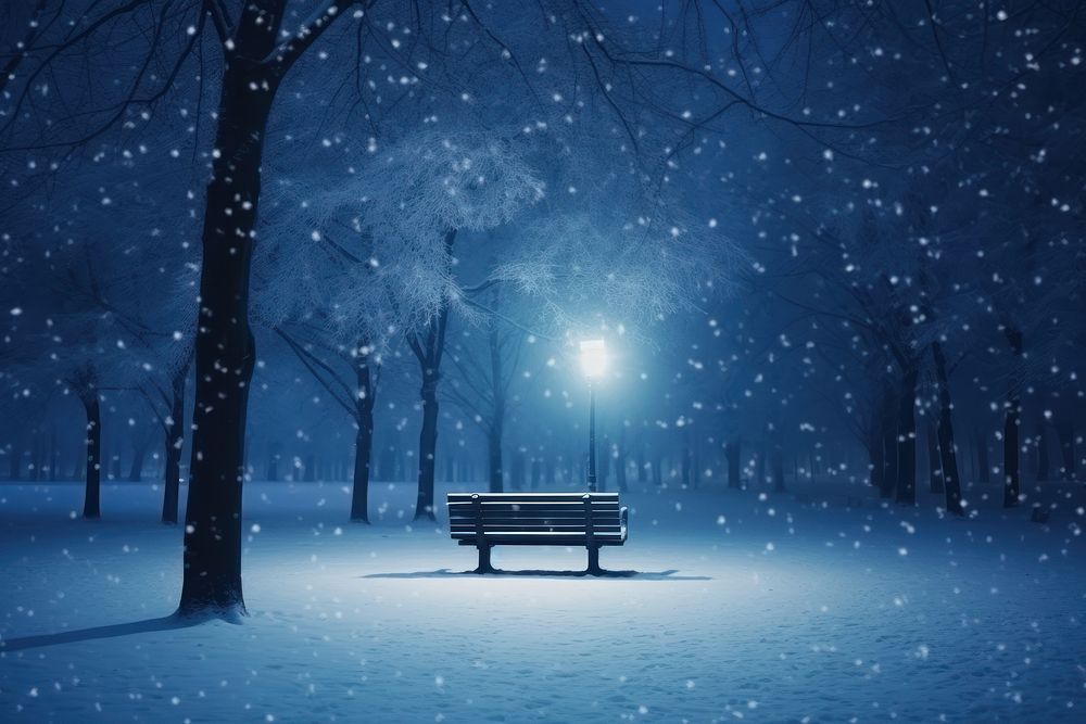 Winter holidays snow outdoors lighting. | Premium Photo - rawpixel