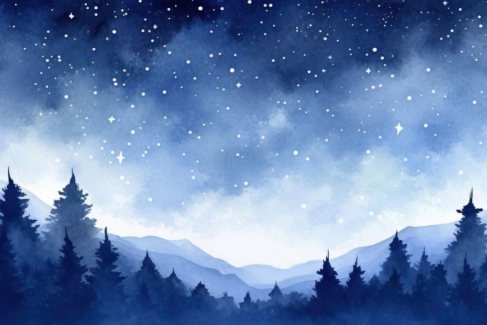 Midnight sky landscape backgrounds outdoors. | Premium Photo ...