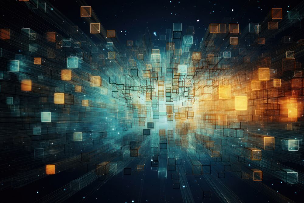 Deep learning backgrounds light night. | Premium Photo Illustration ...