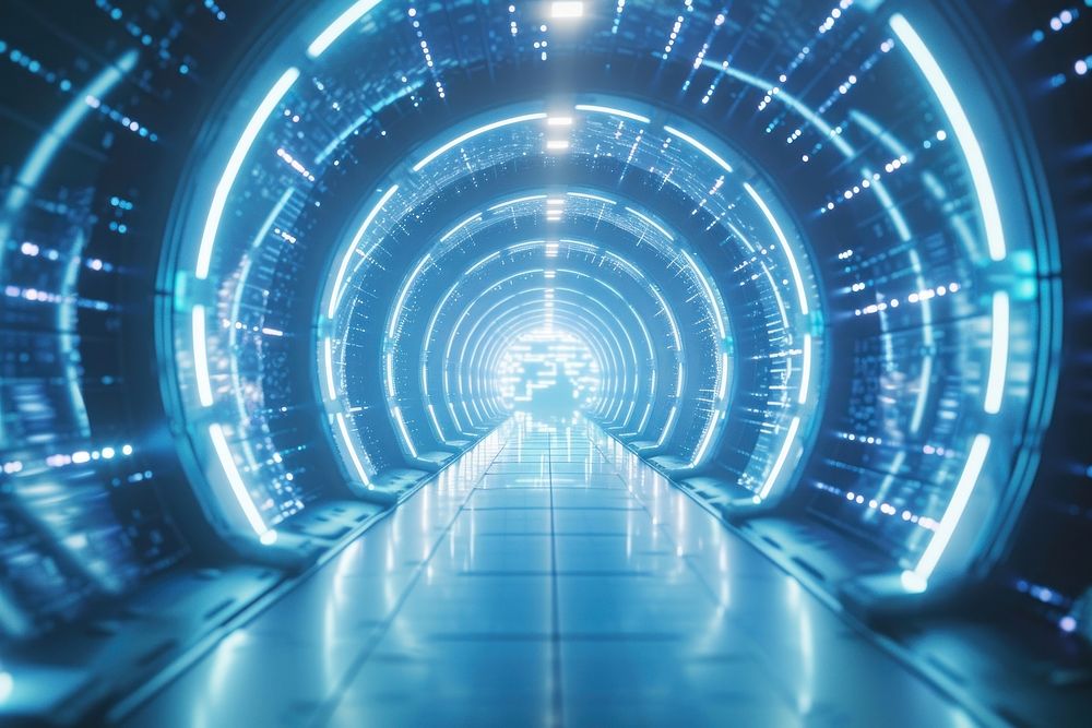 Futuristic tunnel infrastructure architecture. | Premium Photo - rawpixel