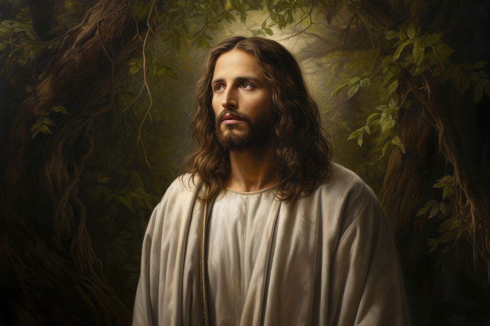 Jesus christ portrait painting adult. | Free Photo Illustration - rawpixel