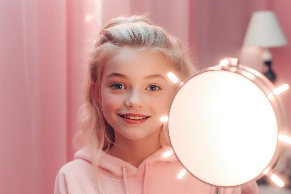 Kid girl makeup broadcasting portrait | Free Photo - rawpixel