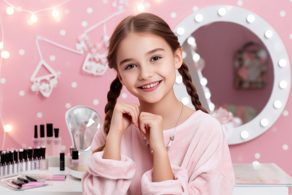 Kid girl makeup broadcasting cosmetics | Free Photo - rawpixel