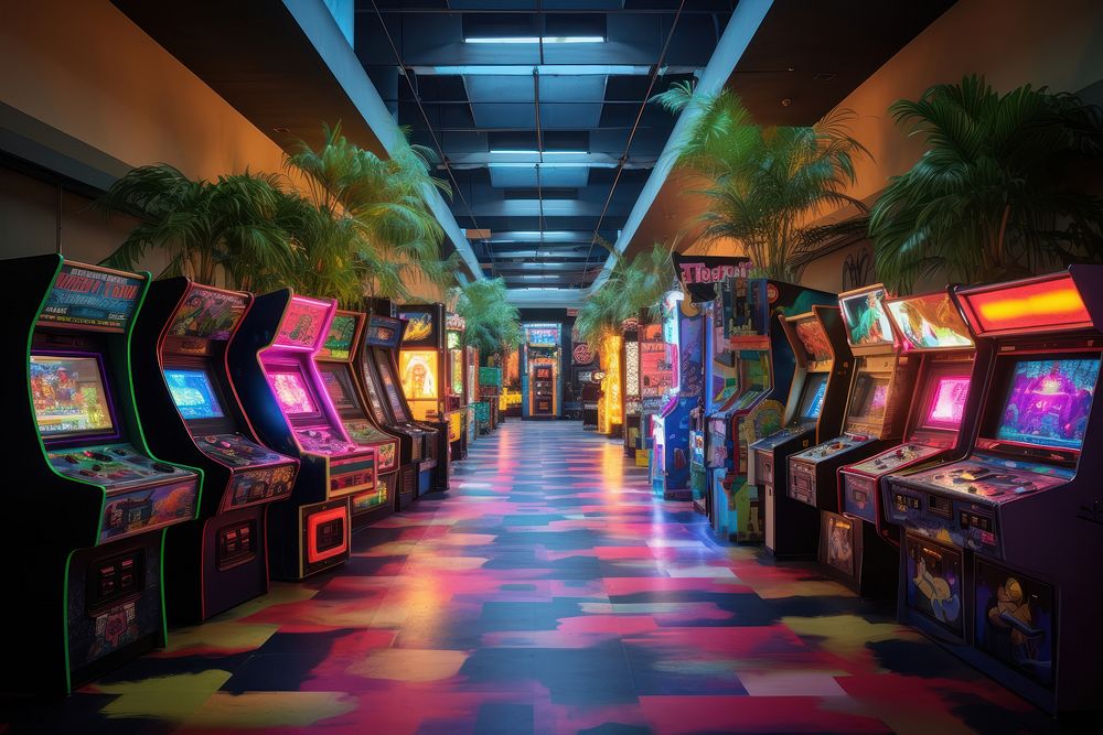 Arcade center gambling game architecture. | Free Photo - rawpixel