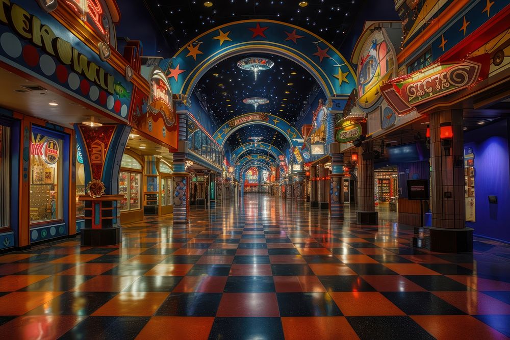 Entertainment complex architecture building corridor. | Free Photo ...