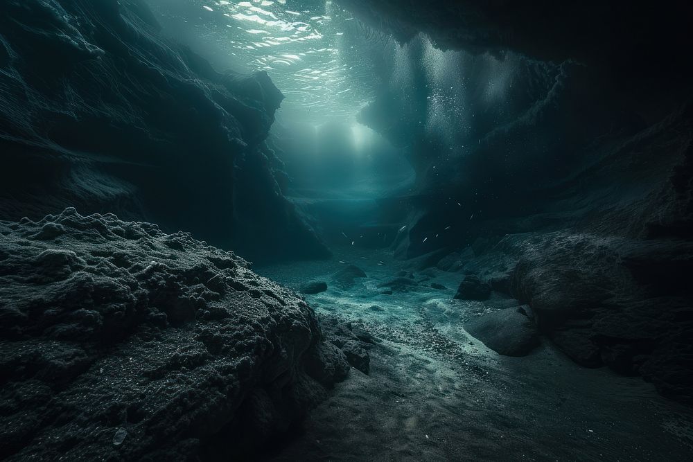 Isolated Rugged Landscape Terrain Underwater | Premium Photo - rawpixel