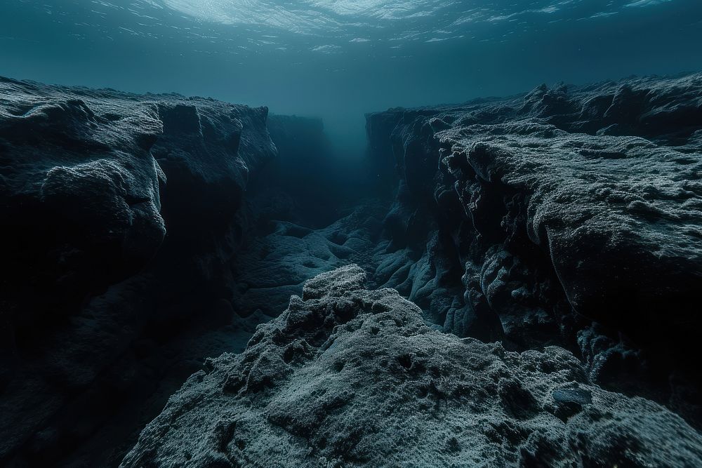 Isolated Rugged Landscape Terrain Underwater | Premium Photo - rawpixel