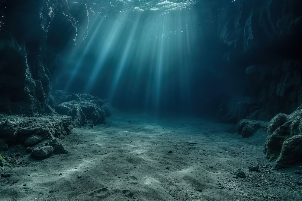 Isolated Rugged Landscape Terrain Underwater | Premium Photo - rawpixel