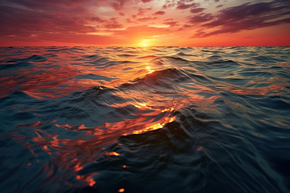 Surface ocean dusk outdoors horizon | Premium Photo - rawpixel
