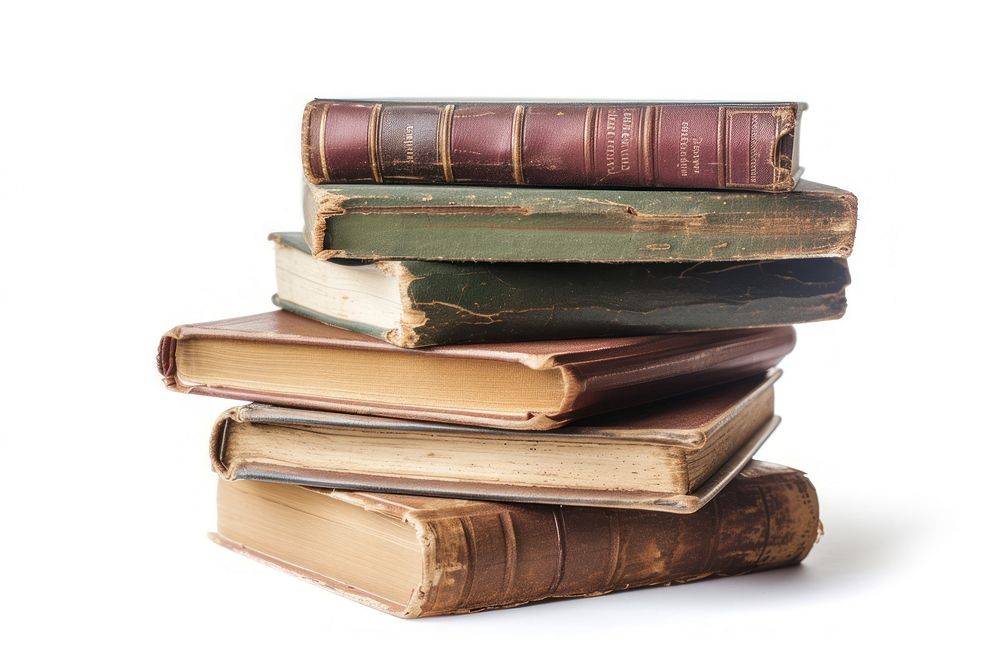 Stack textbooks publication white background | Premium Photo - rawpixel