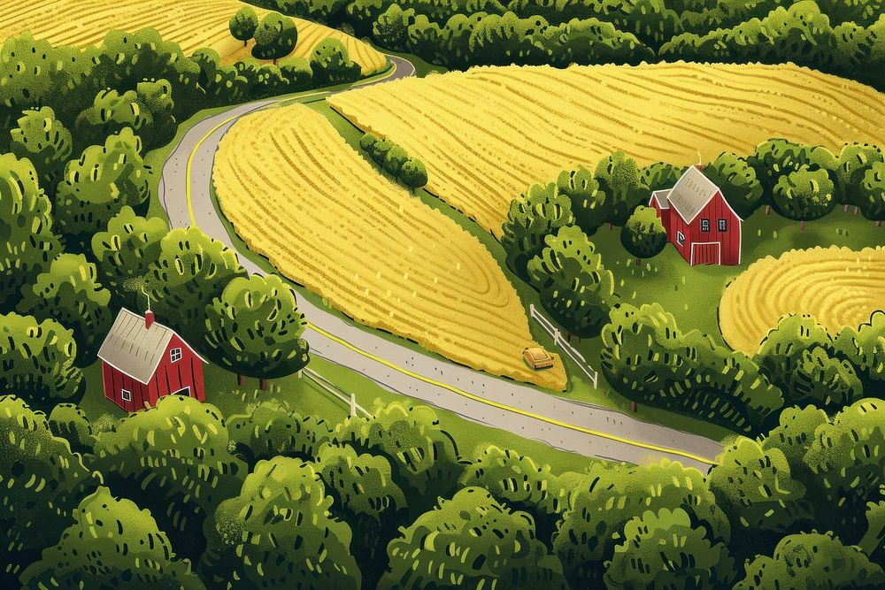 Field farm road agriculture. | Premium Photo Illustration - rawpixel