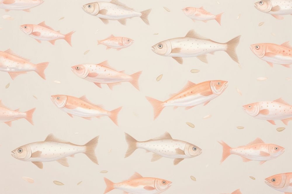 Background pale fish cute pattern | Free Photo Illustration - rawpixel