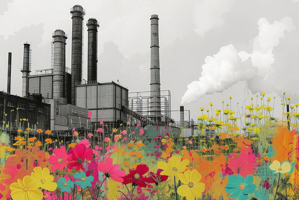 Factory colorful flower filed photo | Premium Photo Illustration - rawpixel