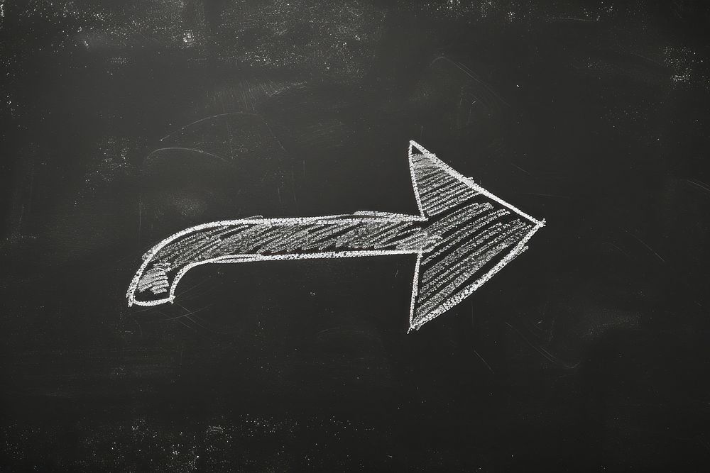 Arrow icon blackboard symbol chalk. | Free Photo Illustration - rawpixel