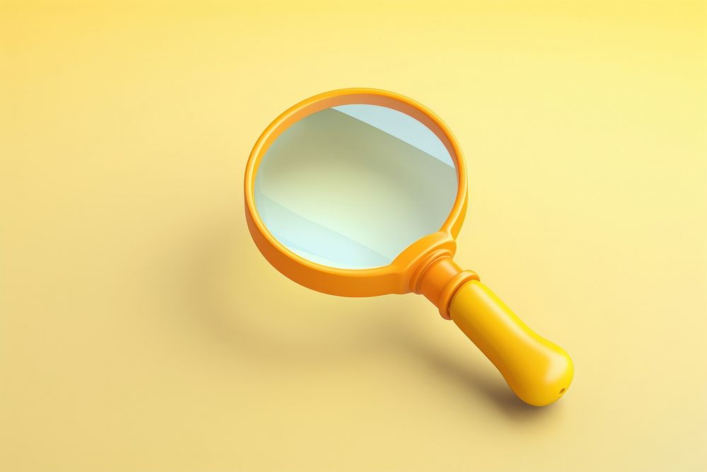 Magnifying glass reflection circle yellow. | Free Photo Illustration ...