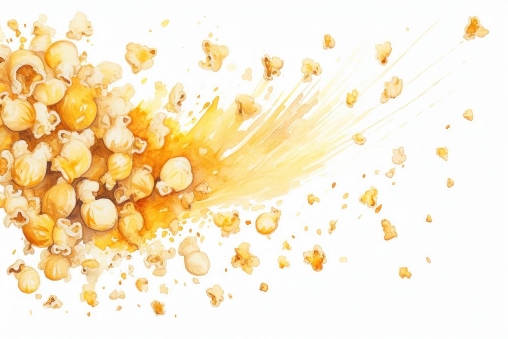 Falling popcorn border backgrounds food | Premium Photo Illustration ...