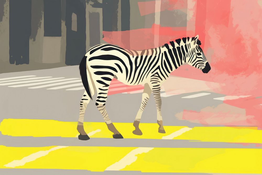 Zebra walk crosswalk background wildlife | Premium Photo Illustration ...