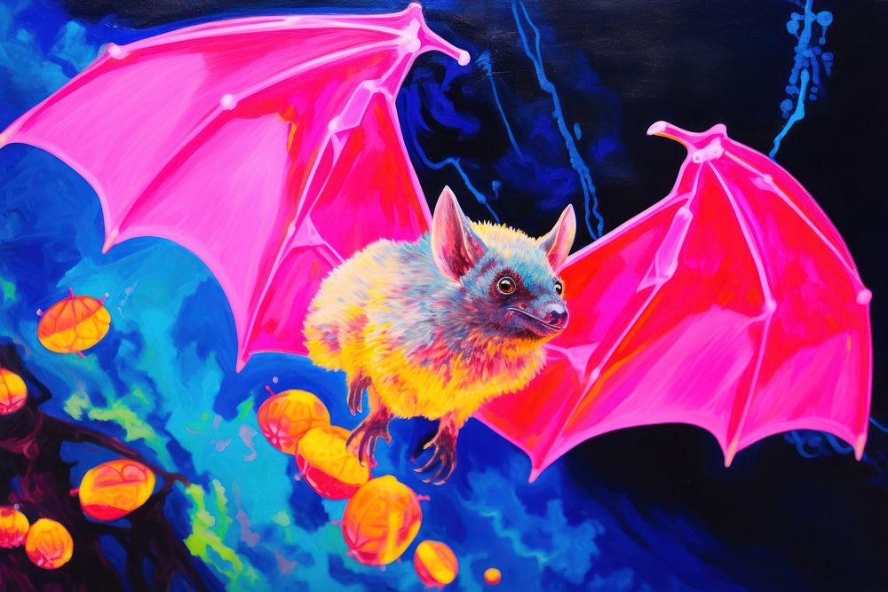 Animal bat painting purple. | Premium Photo Illustration - rawpixel