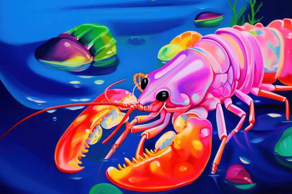 Mantis shrimp lobster seafood animal. | Premium Photo Illustration ...