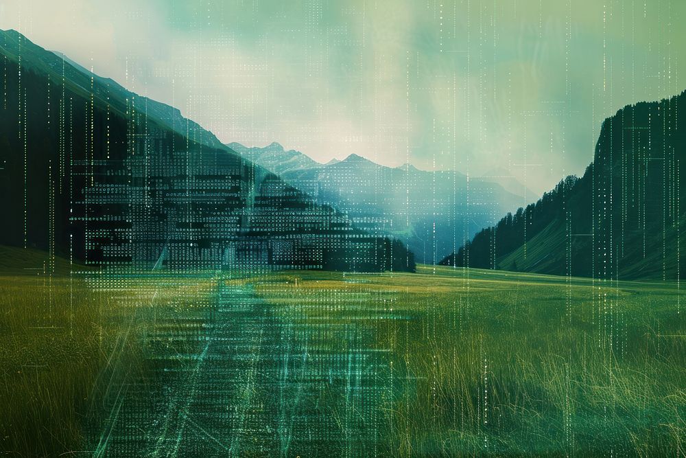 Landscape Ascii-Art landscape mountain. | Free Photo Illustration ...
