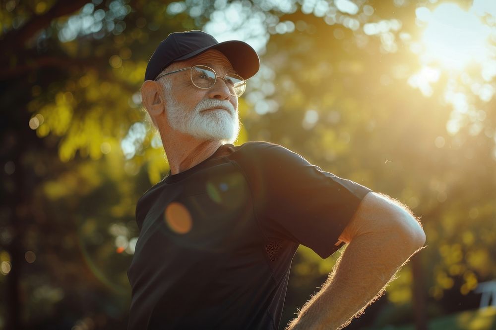 Granddad jocking outdoors portrait glasses. | Premium Photo - rawpixel