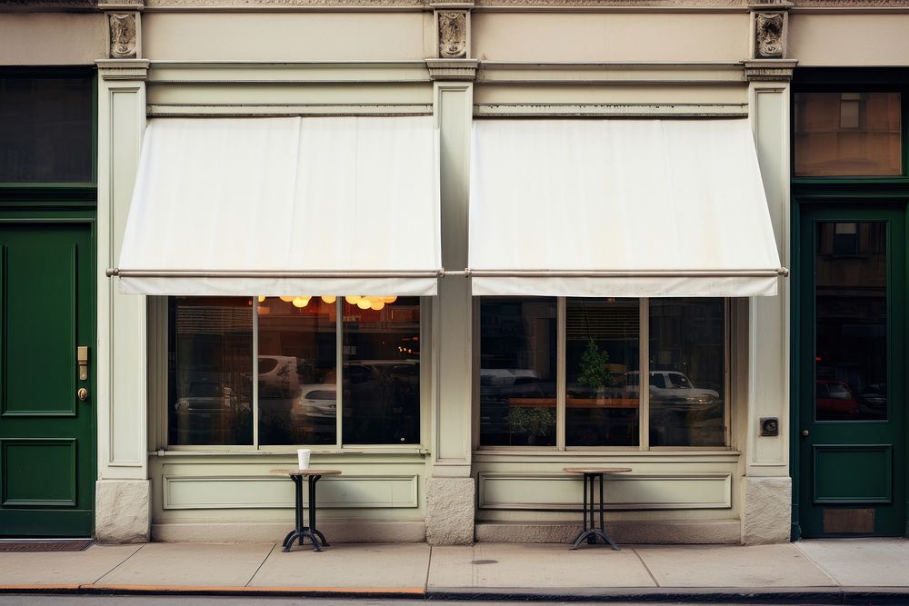 White shop Awning cafe windows | Free Photo - rawpixel
