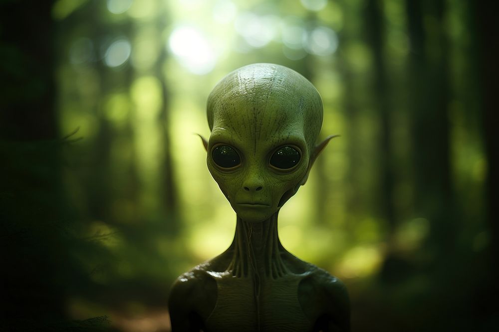 Aliens portrait green forest plant. | Free Photo - rawpixel