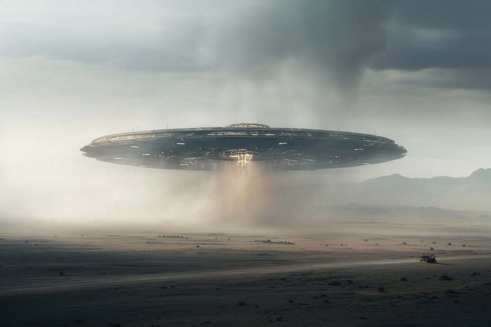 Aliens UFO landing landscape outdoors | Premium Photo - rawpixel