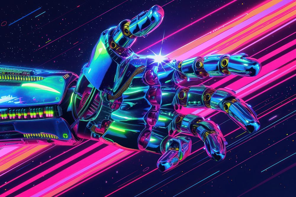 Light robot blue art | Free Photo Illustration - rawpixel