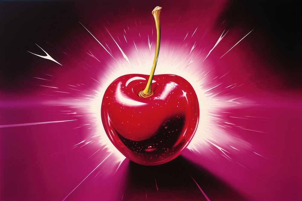 Airbrush art cherry plant freshness | Premium Photo Illustration - rawpixel