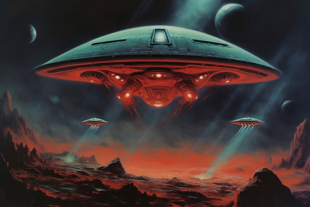 Alien sky astronomy night moon. | Premium Photo Illustration - rawpixel