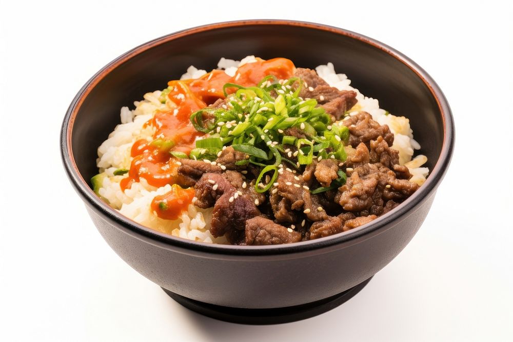 Japanese beef donburi black bowl | Premium Photo - rawpixel